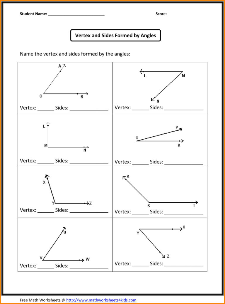 Basic Geometry Free Printable Worksheets | Order of Operation Worksheets